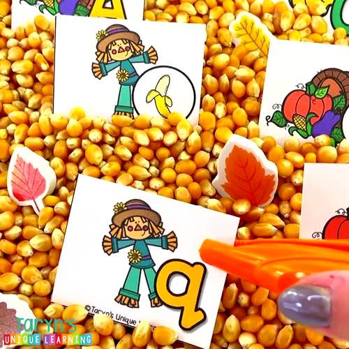 Sensory Bin | November | Letters and Letter Sounds Sensory Activites