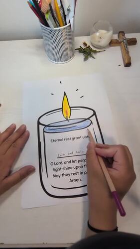 Catholic All Souls' Day Prayer Bulletin Board & Hallway Display - Art ...