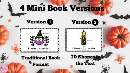 HALLOWEEN 3D Shapes Worksheets and Mini Book : 3D Shapes Halloween Math
