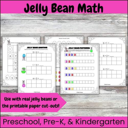 Jelly Bean Hands-On Math | Easter Activity for Preschool, Pre-K, or ...