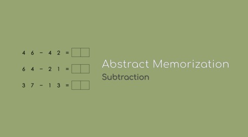 Montessori Abstract Subtraction Memorization Presentation | TPT