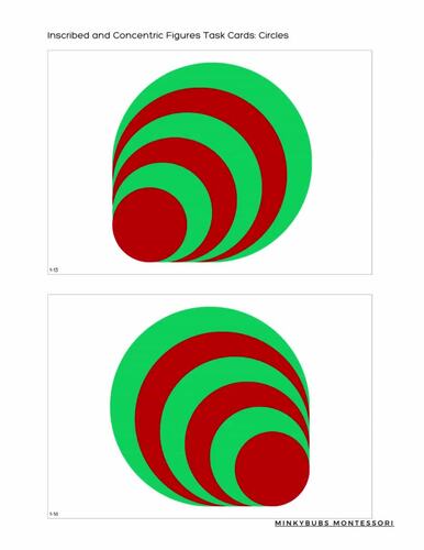 Concentric and Inscribes Shapes Bundle of Shapes and Task Cards | TPT