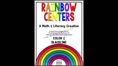 Rainbow Math & Literacy Centers by Kindergarten Smorgasboard | TPT