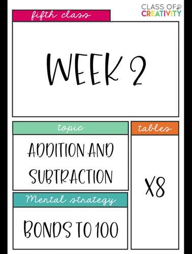 5th Class Math Homework Sheets (for the entire school year) | TPT