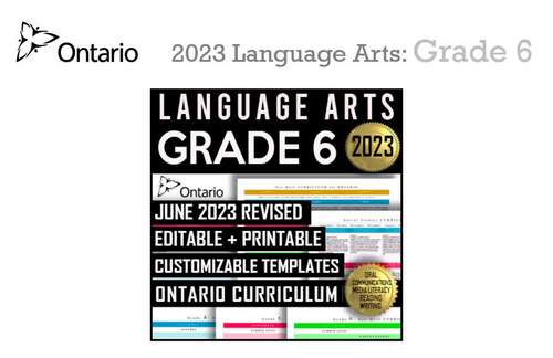 Grade 6 Language Arts 2023 | Ontario Long Range Plans | Editable .docx ...