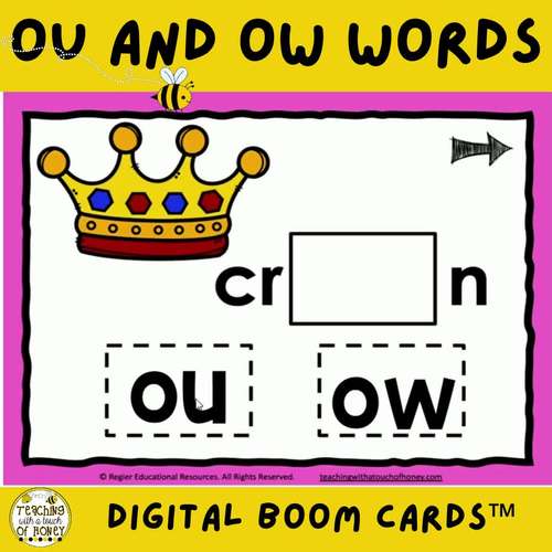 Phonics Boom™ Cards - Digital Phonics Activities OU and OW Grade 1
