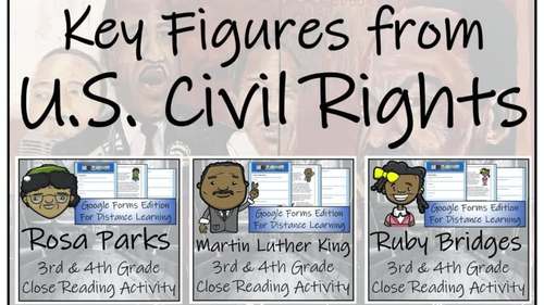 American Civil Rights Close Reading Bundle Digital & Print | 3rd & 4th ...