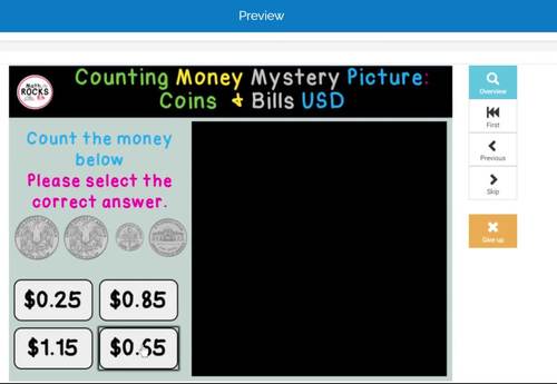 Counting American Money Coins and Bills USD Mystery Picture Digital Boom™