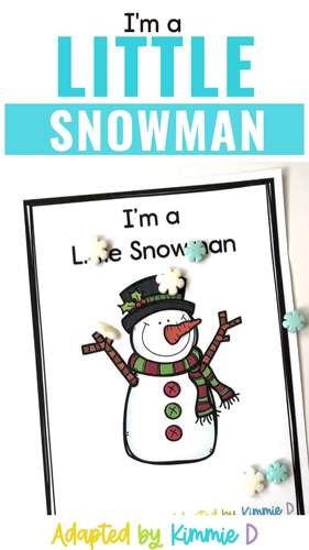Winter Interactive Adapted Book PreK Autism | I'm a Little Snowman