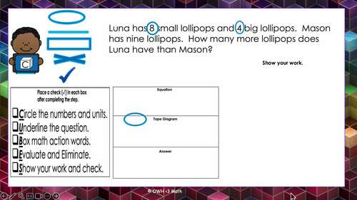 Back to School CUBES Kdg. - 2nd Grade Math Problem Solving Lesson