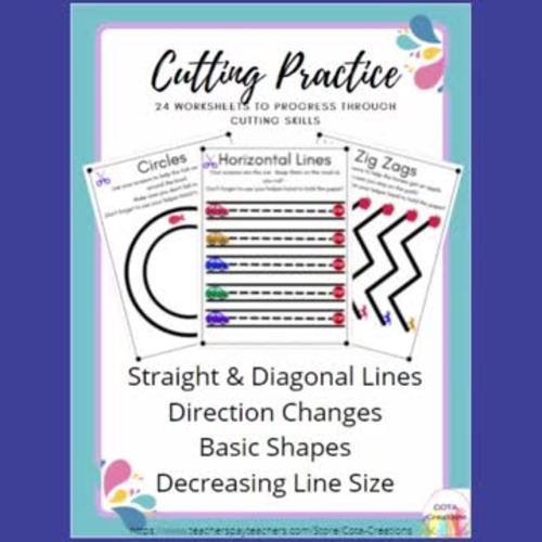 Cutting Skill Progression Worksheets by COTA Creations | TPT