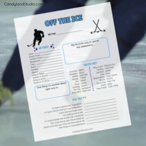 Hockey Team Get to Know You/Me No Prep Activity, Coaching Tool ...