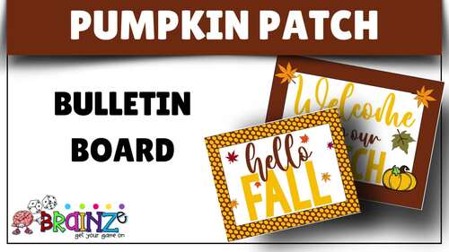 Fall Pumpkins and Thanksgiving Bulletin Board Kit | Autumn Door Decor Ideas