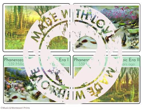 Montessori Geological Time Work Part 2 / Phanerozoic Eon / Paleozoic Era