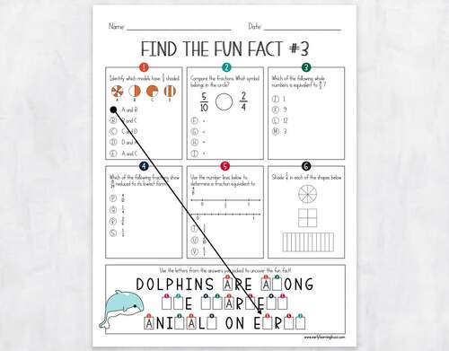 Find the Fun Fact: Third Grade Geometry Review by Early Learning Buzz
