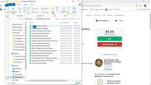 Manycam Borders: Girls Borders for Teaching English Online with VIPKid ...