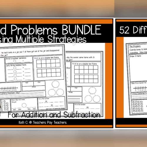 Addition and Subtraction Word Problems BUNDLE Using Multiple Math ...