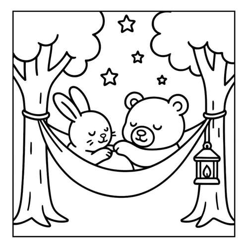 Fluffy Friends 1 – 45 Cozy Animal Coloring Pages for Kids by Playful Pixels