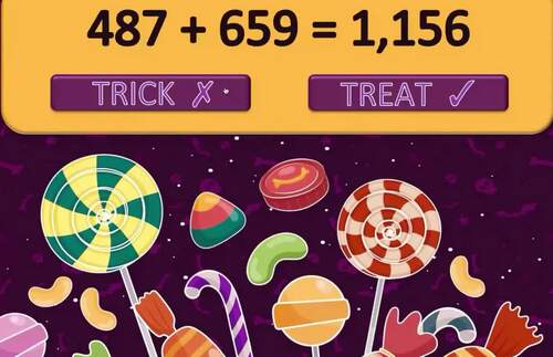 Halloween Addition with Regrouping Game | Trick-or-Treat Digital Math