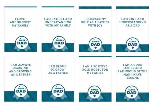 Dad's Affirmation Cards by The Digivita | TPT