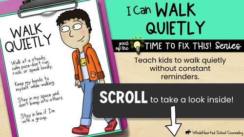 Hallway Behavior SEL Story – Walk Quietly & Follow Transitions Expectations