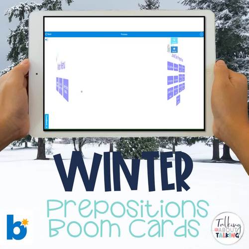 Winter Prepositions / Spatial Terms Speech Therapy Boom Cards | TPT