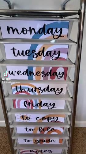 Bright Rainbow Rolling Cart Labels | Editable | Dalmatian by ThatKinderMama