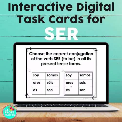 SER Spanish BOOM CARDS | Digital Task Cards by La Profe Plotts | TpT