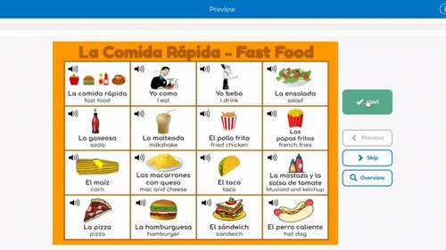 Boom Cards - La Comida Rápida - Fast Food by NATAM | TPT