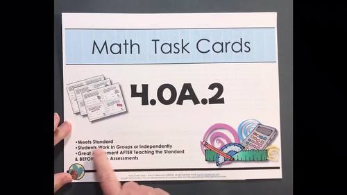 4.OA.2 - 4th Grade Math Task Cards 4.0A.2 Common Core Aligned | TPT