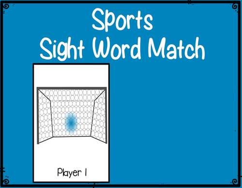 Sports Themed Sight Word Match Games by The Teaching Scene by Maureen
