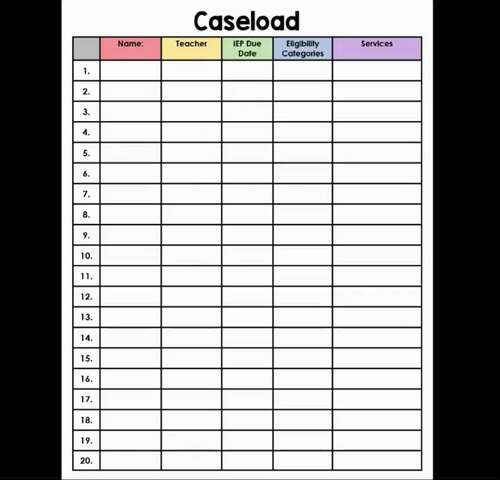 Special Education IEP Caseload Binder (Editable Templates) | TPT