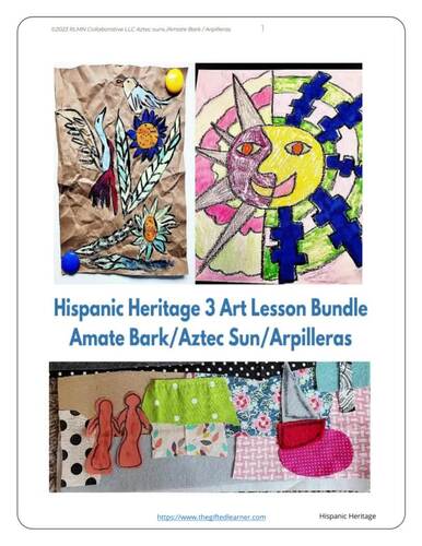 Hispanic Heritage Art Project Bundle Three Lesson Plans with Art History