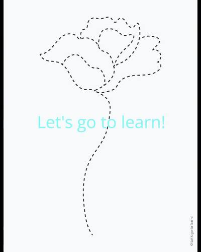 Flower Trace & Color Worksheets, Spring Activity, Pre-writing, Fine ...