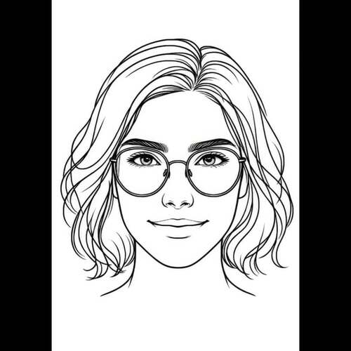 glasses coloring pages printable