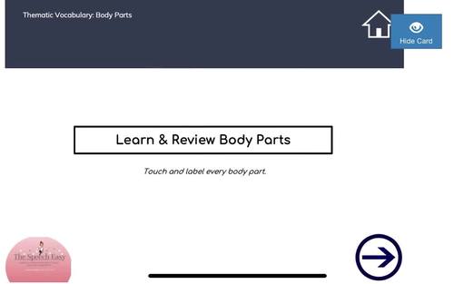 Body Parts Thematic Vocabulary w/ Real Pictures and Language Skills ...
