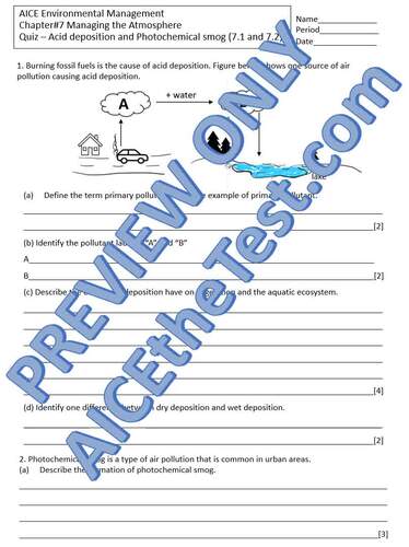 Managing the Atmosphere - QUIZ AICE Environmental Management by AICE ...