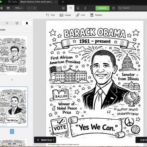 Martin Luther King Jr MLK Black History Coloring Pages Doodles Harriet ...