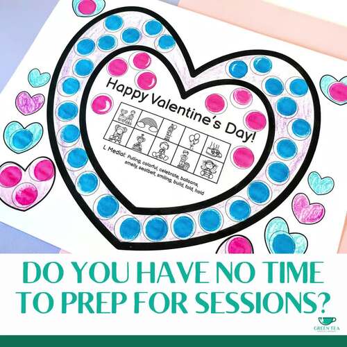 Valentine's Day Dot Paint - Speech Therapy Dot Art - Articulation ...