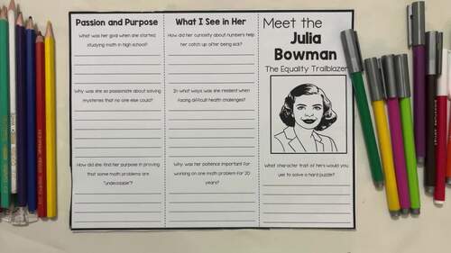 Julia Bowman Robinson Womens History Month Craft Project Reading ...
