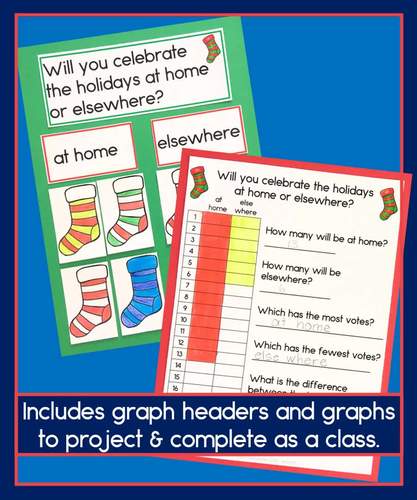 Christmas | Winter Holiday Graphs Making and Interpreting Graphs Worksheets