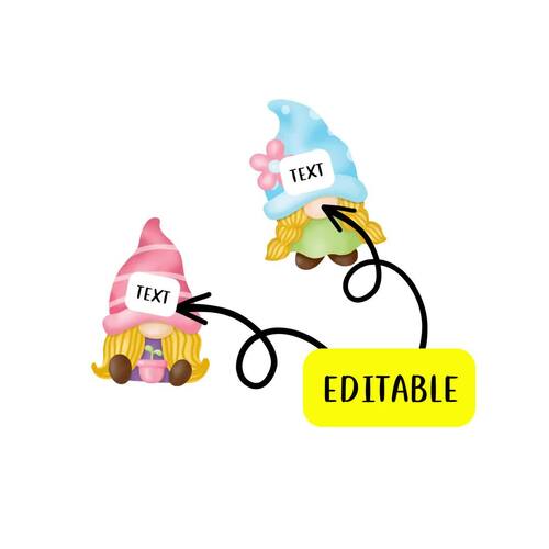 Valentine's Day Gnomies Themed Bulletin Board Kit or Door Decor-Editable