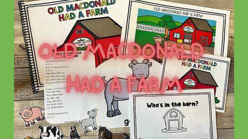 Old MacDonald Had a Farm Song Pack by Growin' Wildflowers | TPT