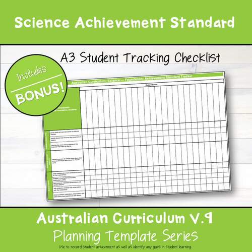 V9 Australian Curriculum SCIENCE ACHIEVEMENT STANDARD CHECKLISTS ...