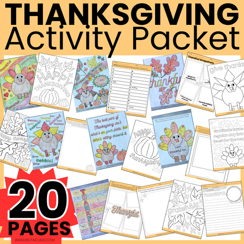Free Kindergarten Thanksgiving for All Subjects Worksheet Videos | TPT