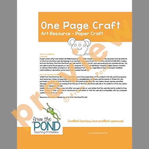 Mouse Shape Craft for Math Fine Motor and Phonics by From the Pond