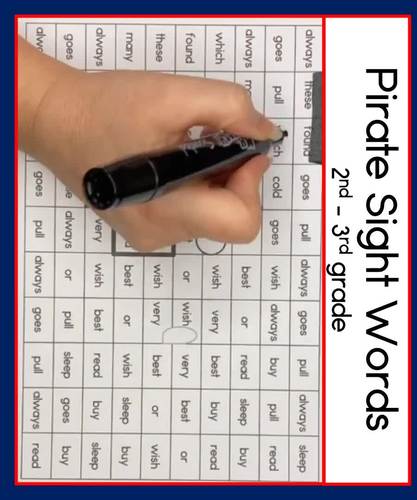 Pirate Color by Sight Word Mystery Picture Worksheets 2nd and 3rd Grade ...