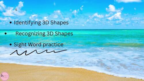 Summer 3D Shapes Worksheets and Mini Book for Kindergarten | TPT