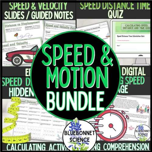 Speed and Motion Newtons 1st law Unit Bundle Middle TEKS 7.7A 7.7B 7.7C ...