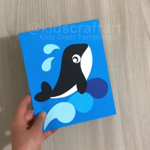 2D Shape Killer Whale Orca Craft Ocean Habitat Animal Under the Sea Life